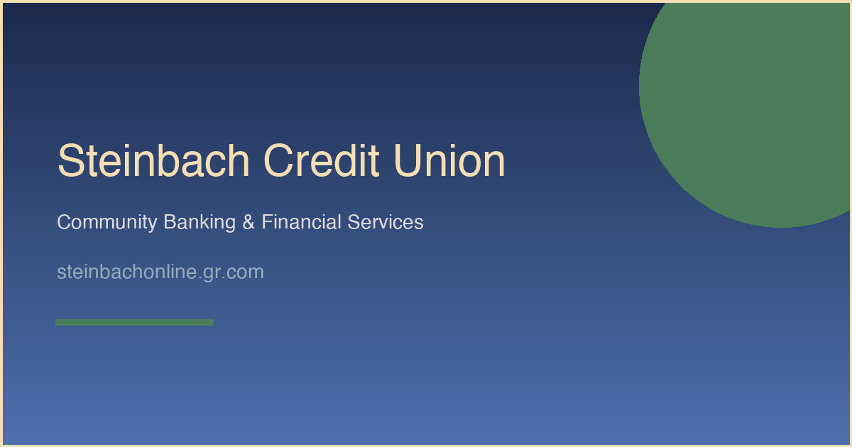 SCU Online Banking | Steinbach Credit Union